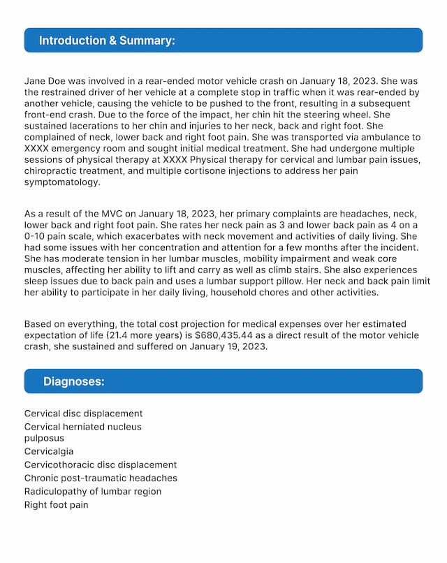 Medilenz | Life Care Plan